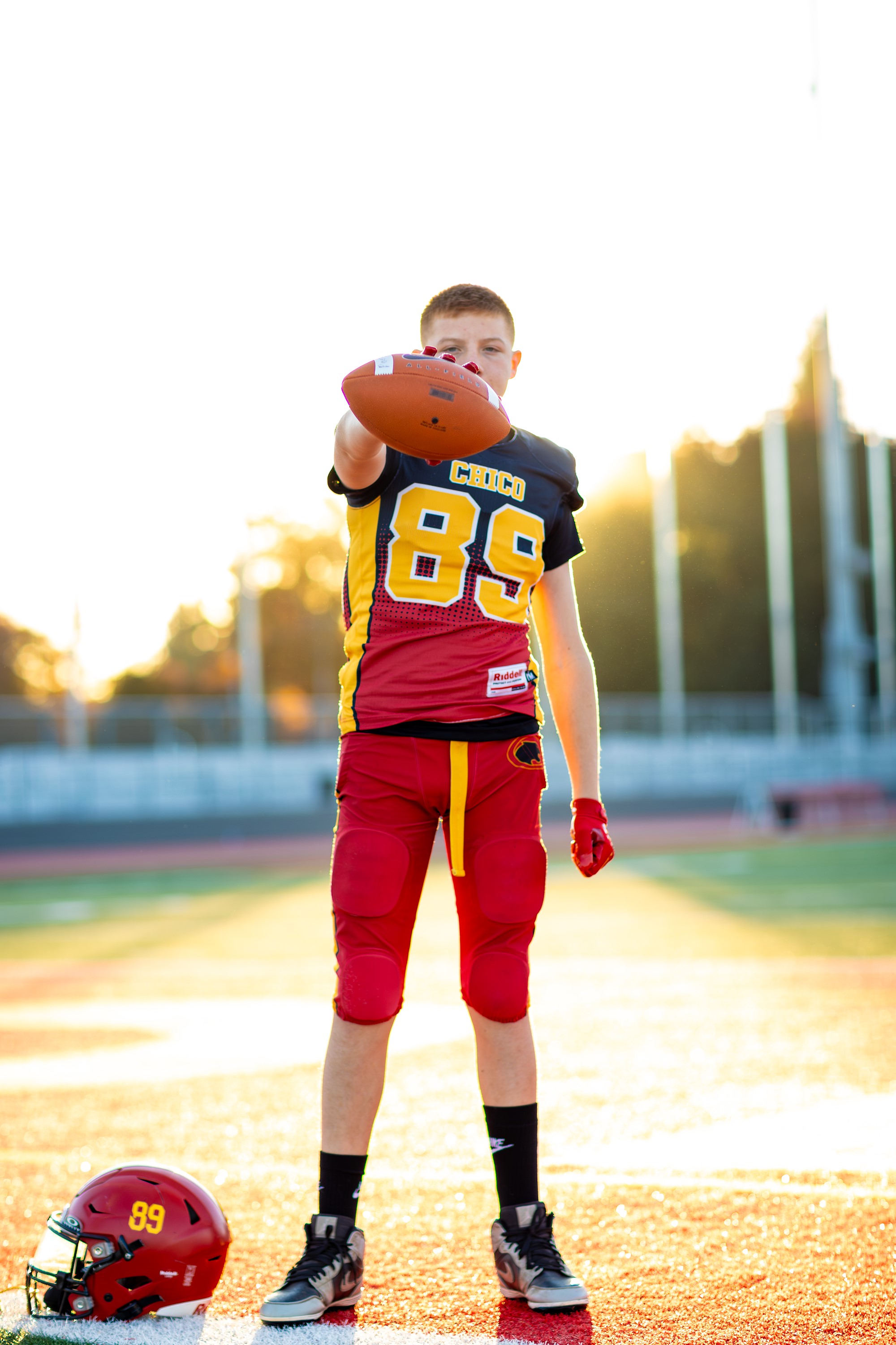 Porter 12u Football Portraits | Chico Creek Photography